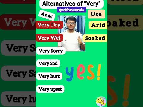 Don't use "very", use these alternative words|avoid using the word "very"|Stop saying "very" #shorts
