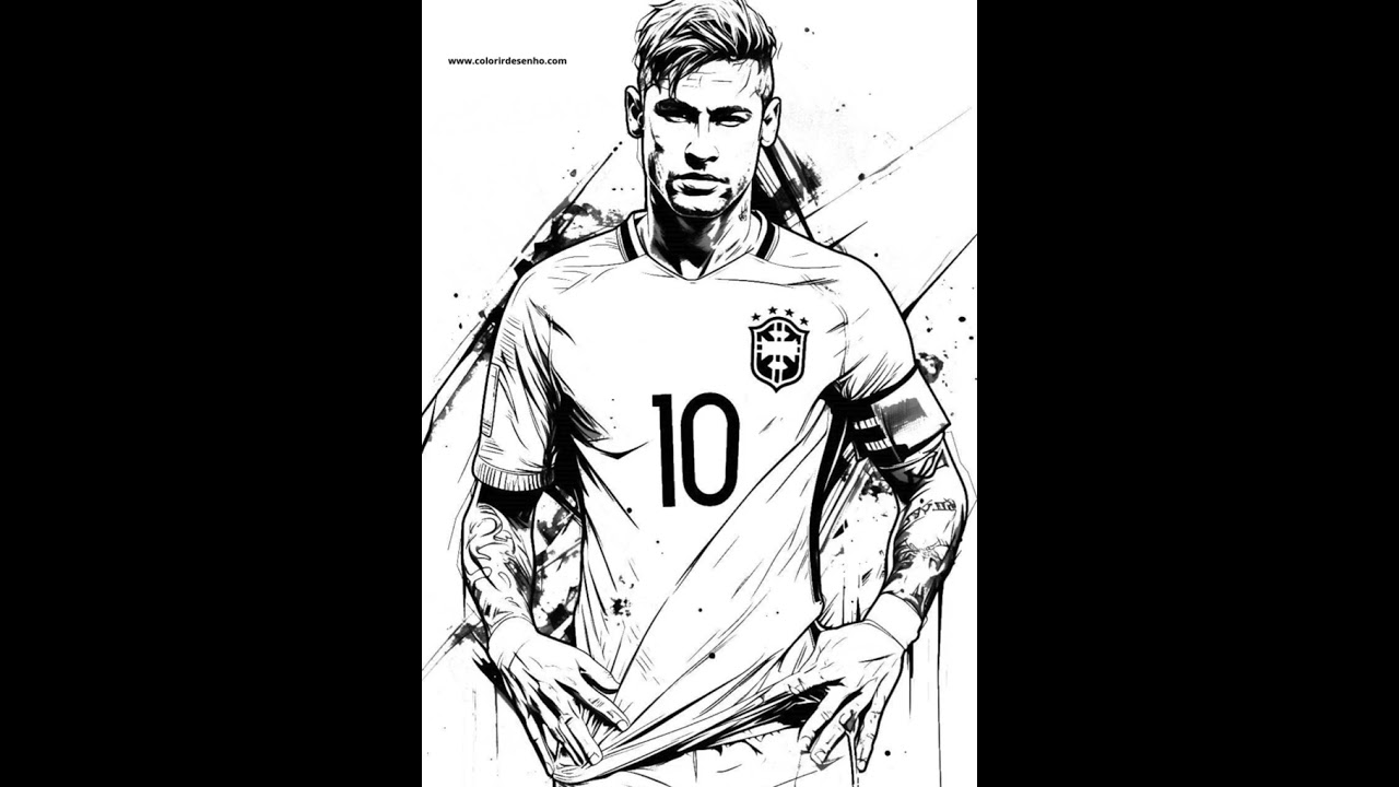 Free Printables Neymar Coloring Pages 47