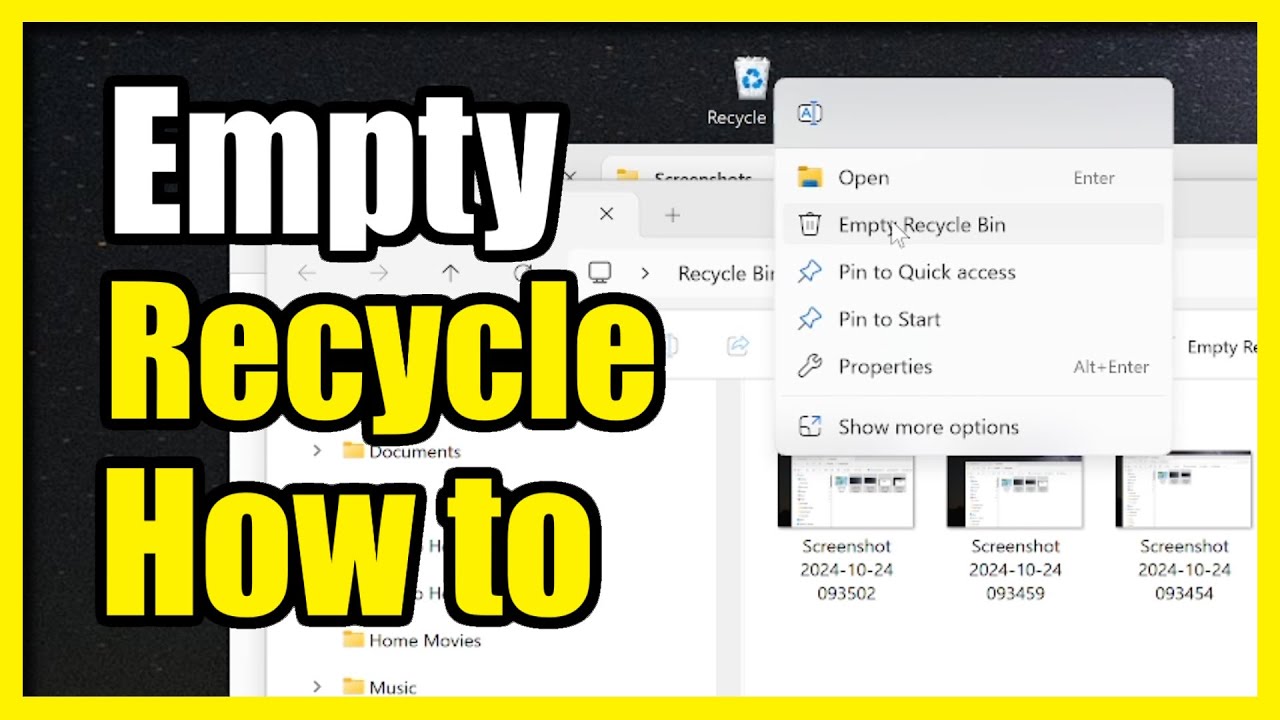 How to Empty Recycle Bin & Delete Files on Windows 10/11 PC (Easy Method)