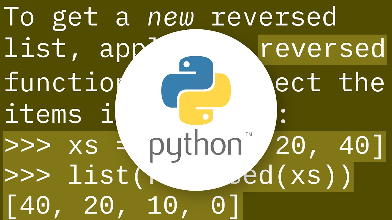 How do I reverse a list or loop over it backwards?