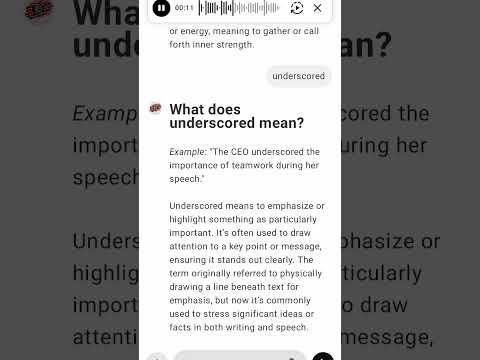 What does underscored mean?