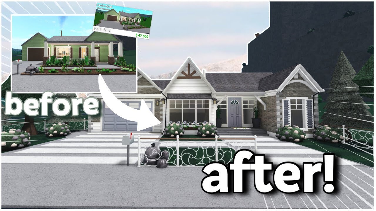 renovating the NEW bloxburg prebuilt home into a realistic home!
