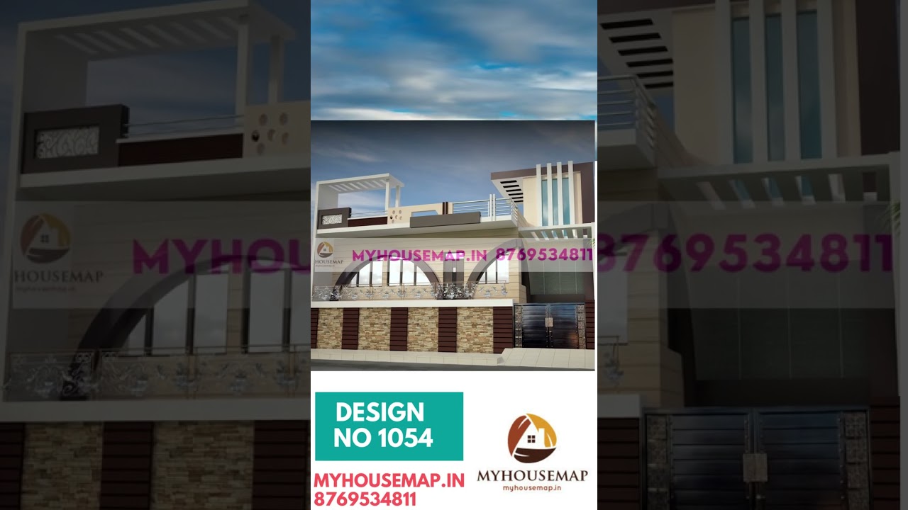 Simple front elevation design in indian style