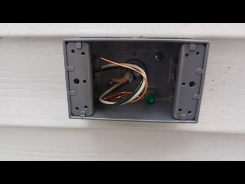 Installation of Hubbell single gang weatherproof junction box