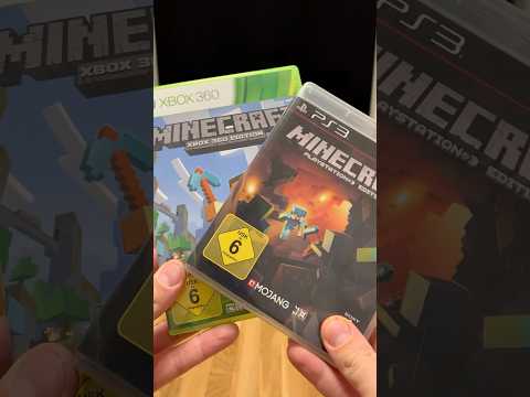 Minecraft Xbox 360 vs PS3 Box Comparison | Gaming Nostalgia 🎮 #playstation3 #xbox360 #minecraft