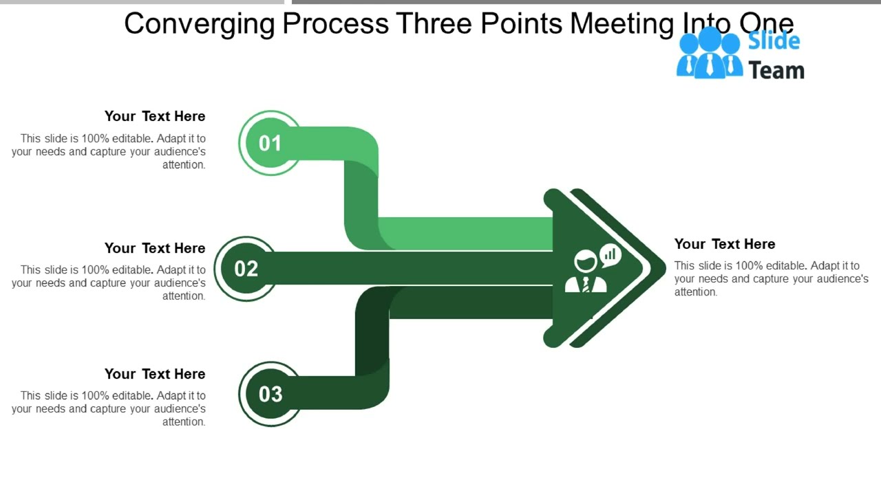 Converging Process Three Points Meeting Into One