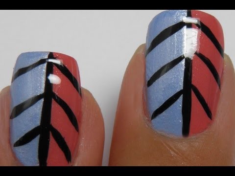 Easy tribal/aztec nail art tutorial