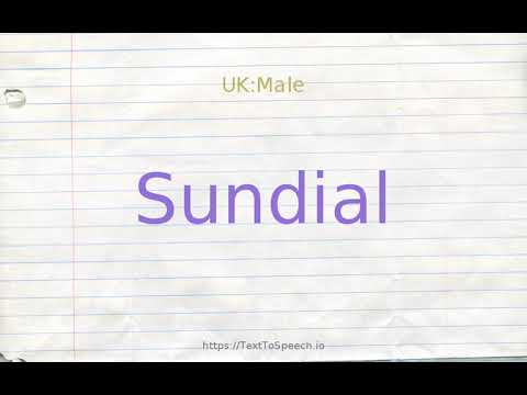 How to pronounce sundial