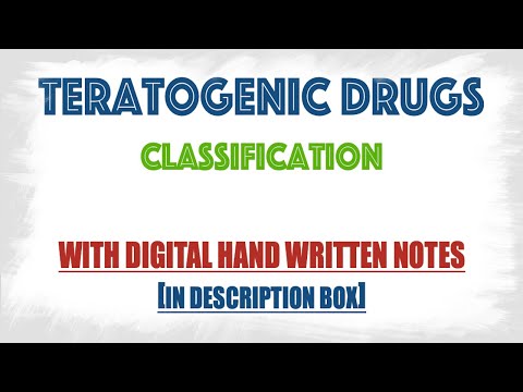 Teratogenic Drugs classification according to US FDA classification