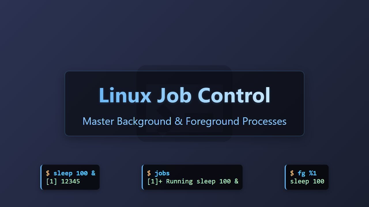 Linux Job Control: Mastering Background Processes & Terminal Management