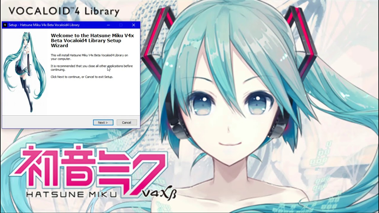 Instalación de Vocaloid 4 con voces de Miku y IA