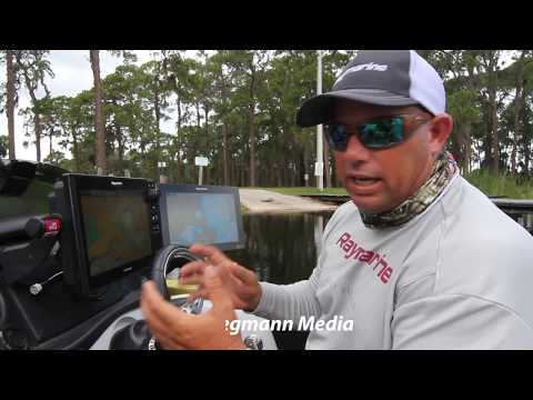 Raymarine pro Bobby Lane with the new Raymarine Axiom