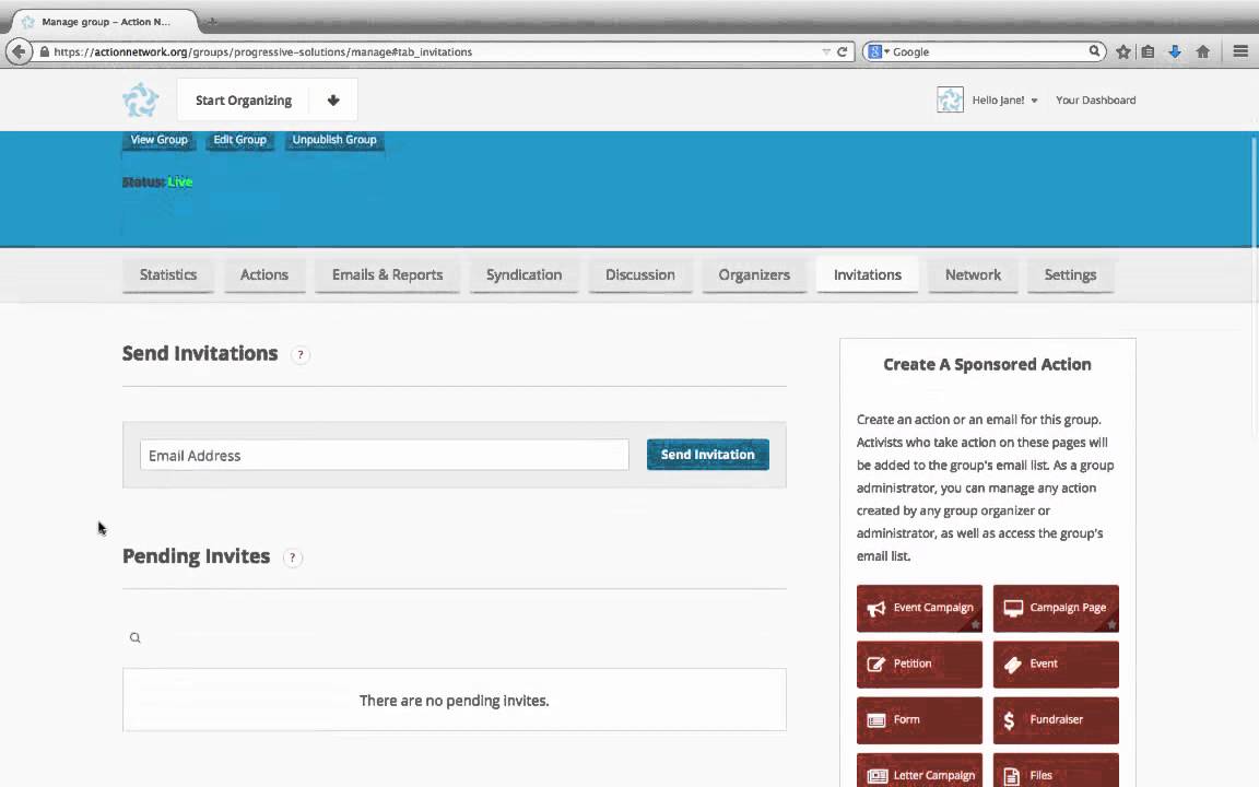 Groups - Action Network