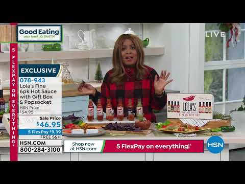 Lola's Fine 6pack Hot Sauce with Gift Box and Popsocket