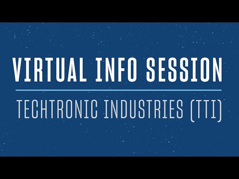 Virtual Info Session | Techtronic Industries (TTi) & Consumer Buying Habits During a Pandemic