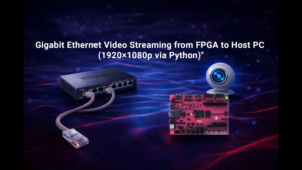 Gigabit Ethernet Video Streaming from FPGA to Host PC (1920×1080p via Python)