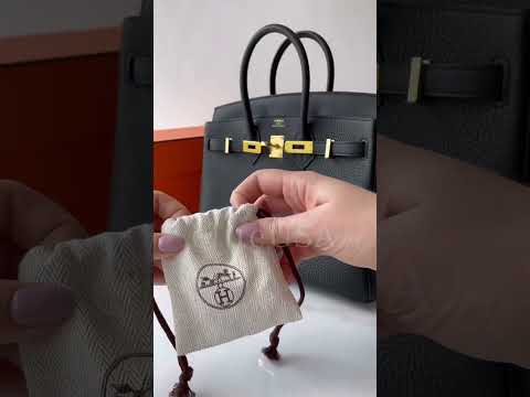 Unboxing an Hermès Birkin 25 in Black Togo Leather with Gold Hardware