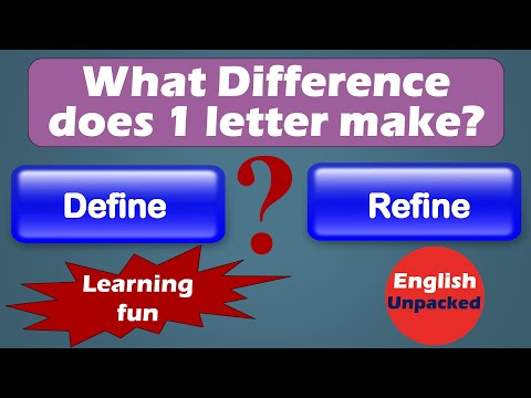 Define and Refine (One Letter)