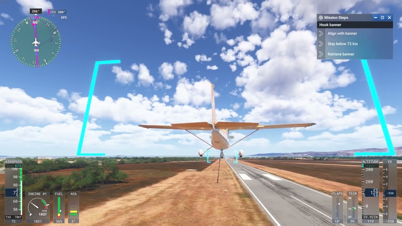 MSFS 2024 Career Mission - Aerial Advertising Banner Not Catching Hook - User Interface ...