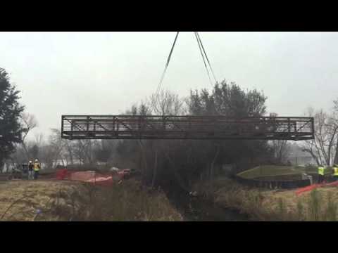 TTF Eastside Pedestrian Bridge installation