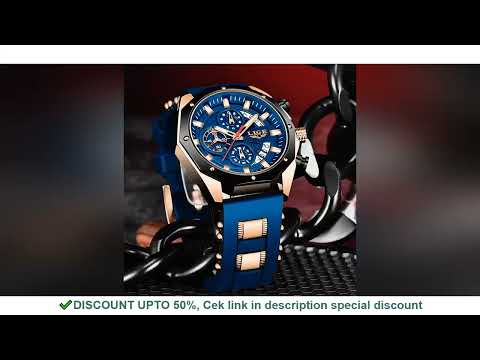 HOT 2023 LIGE New Fashion Mens Watches Top Brand Luxury Silicone Sport Watch Men Quartz Date Clock W