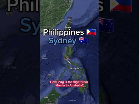 Philippines - Sydney 🇦🇺 How long is the flight from Manila to Australia? | FLIGHT ROUTE MAP