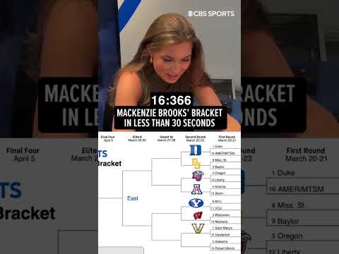 Kenz fills out her bracket in less than 30 seconds 😳 ⚡️