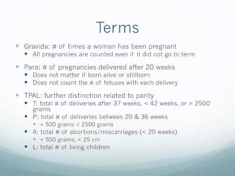 Early preg terms and EDC