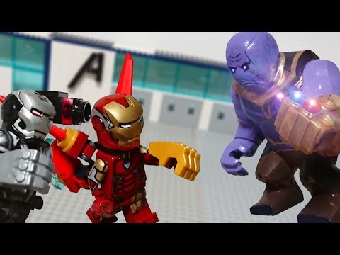 Iron Man Mk85 War Machine vs Thanos Nano Field Battle for Endgame