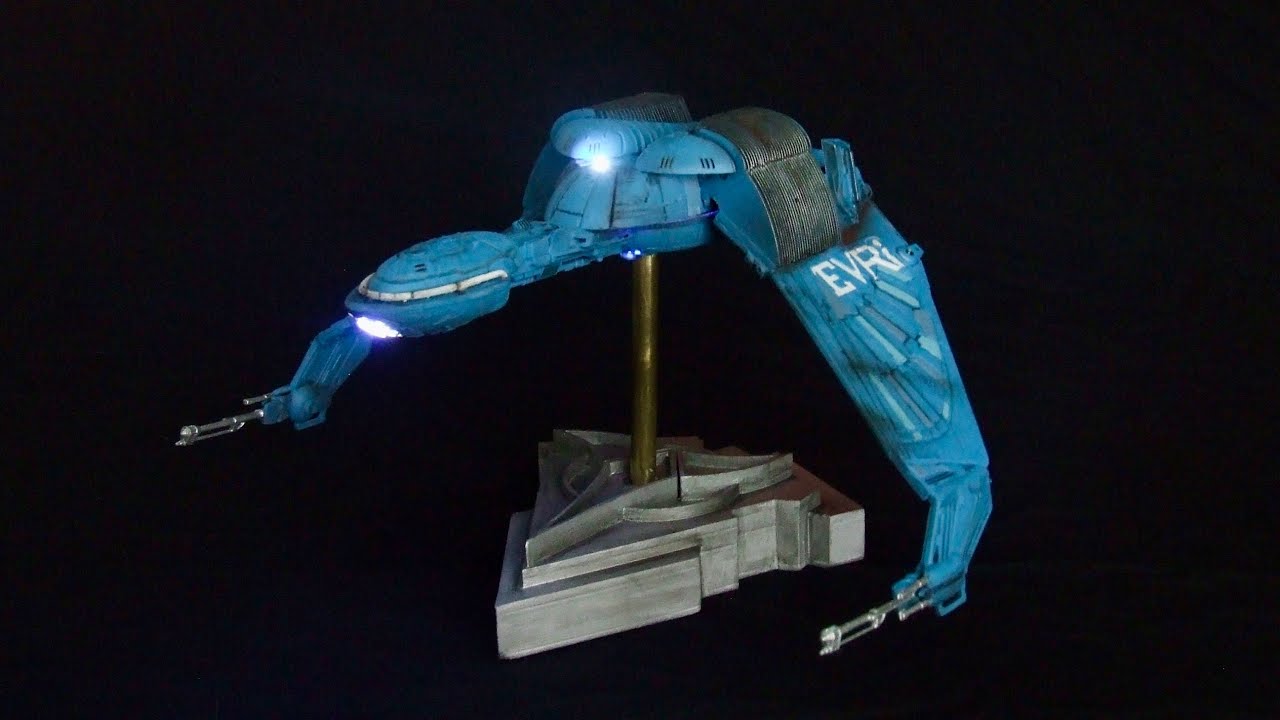 AMT  Klingon Bird of Prey 1/650 Scale Model with Custom Lighting and colour.