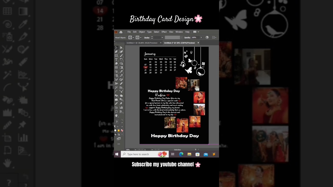 Birthday card Design #foryou #adobedesign #adobeillustrator #illustrator #design #adobesoftware