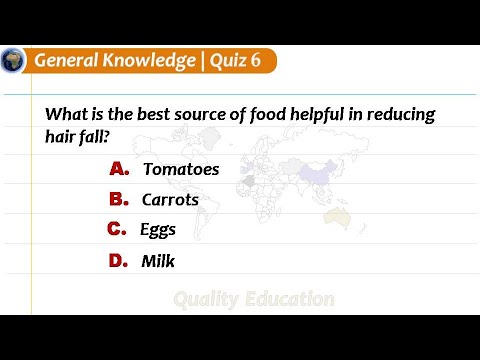 General Knowledge Quiz 6 (Food & Nutrition) | General Knowledge Trivia Questions and answers