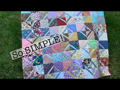 Such a simple quilt! - 5” squares and 1” strips - make it today