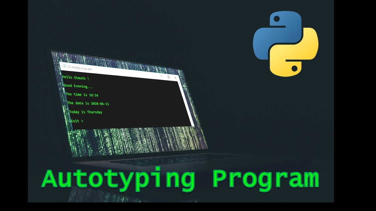 Automatic typing program using python coding | Python tutorial for beginners | Learn python
