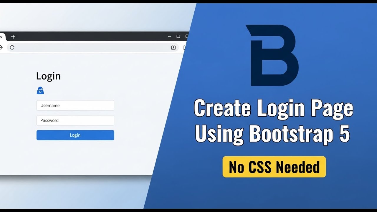 Create Login Page Using Bootstrap 5 | No CSS Needed  #bootstrap5 #bootstraptutorial #htmltutorial