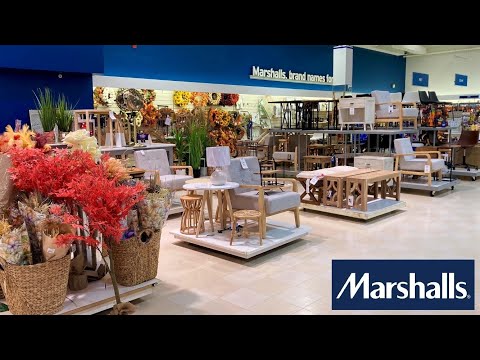 MARSHALLS FURNITURE ARMCHAIRS CHAIRS TABLES FALL HOME DECOR SHOP WITH ME SHOPPING STORE WALK THROUGH
