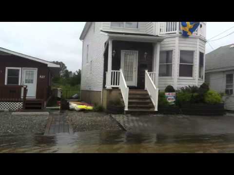 Flooded street in Brielle, NJ