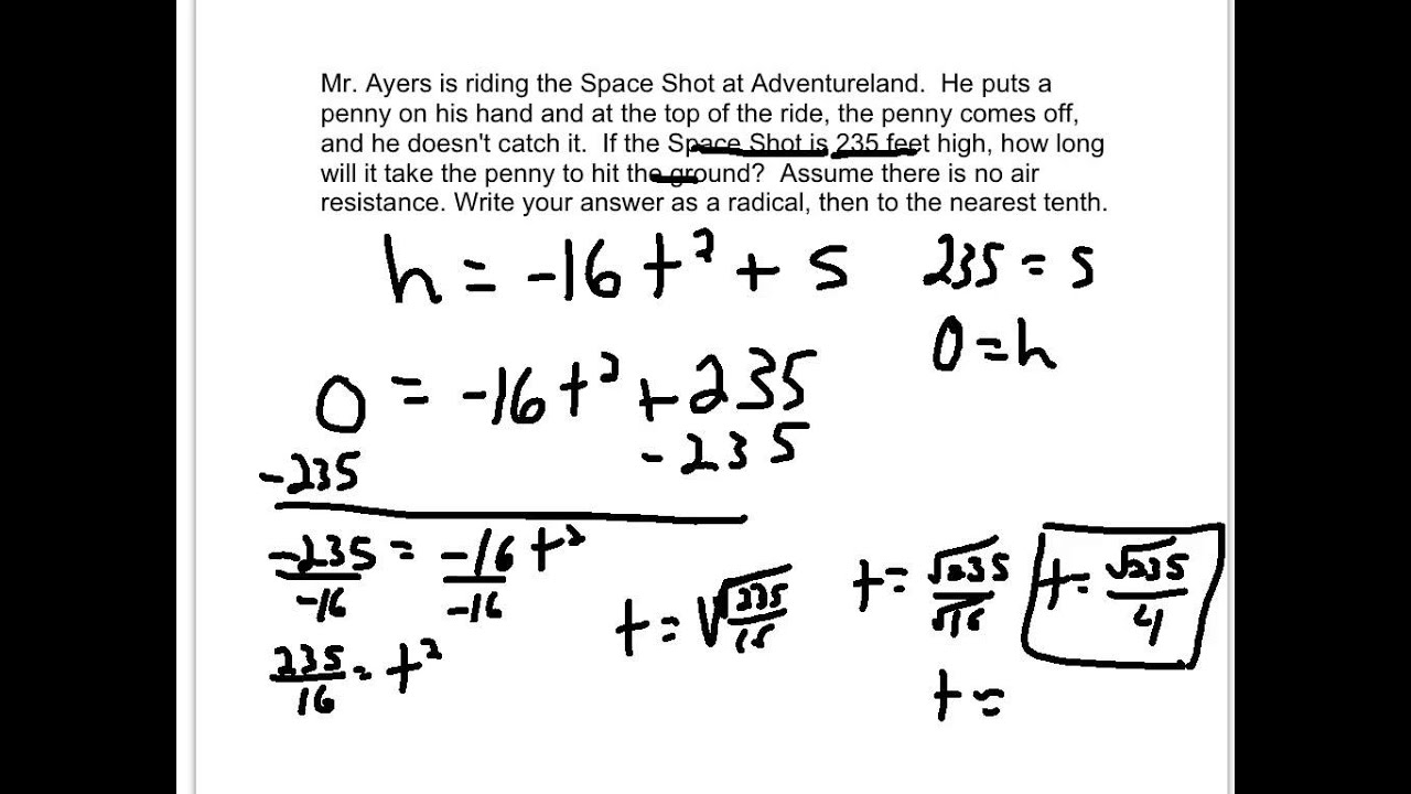 11.6 Falling Object Model