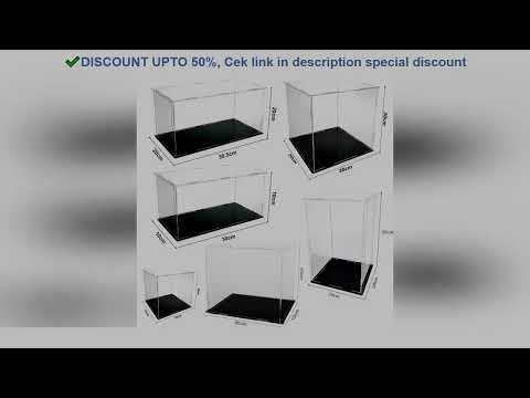 Review Clear Acrylic Display Case Countertop Box Organizer Stand Dustproof Protection Showcase fo