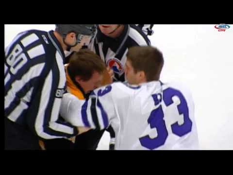 Blake Parlett vs. Sam Klassen, March 28, 2014 - Providence Bruins vs ...
