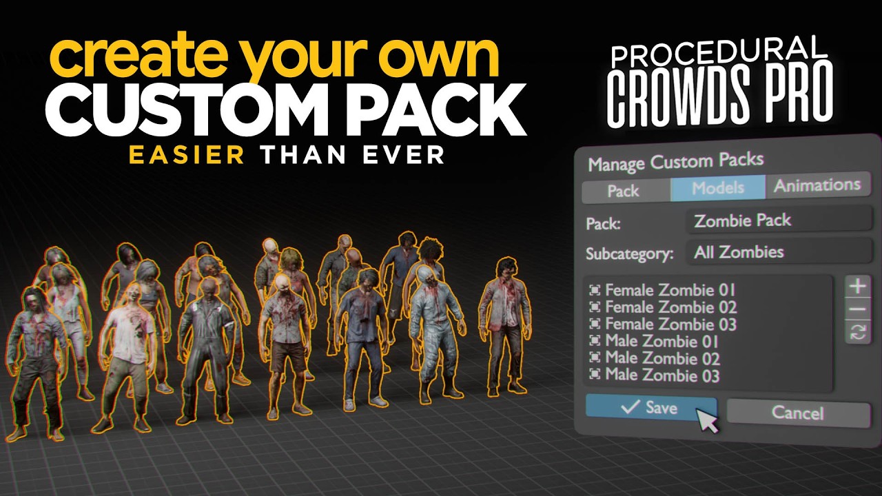 Custom Pack Tool - Tutorial | Procedural Crowds Pro