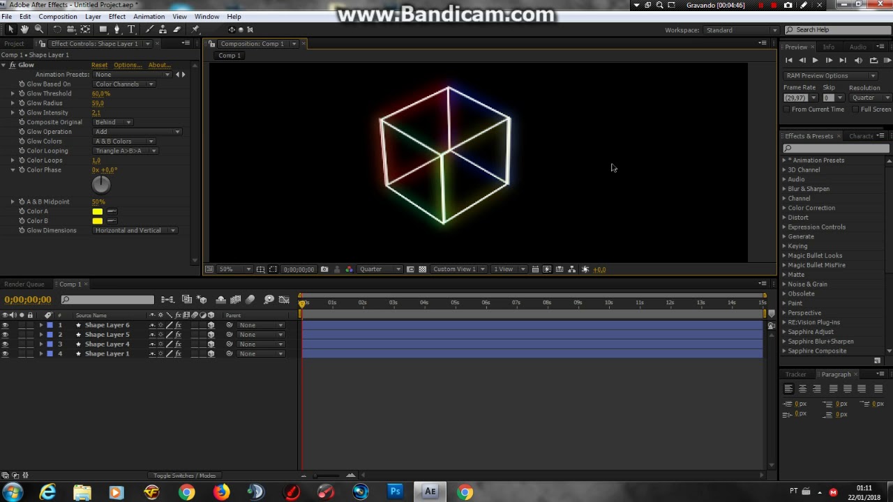 3D Neon Cube | After Effects Tutorial