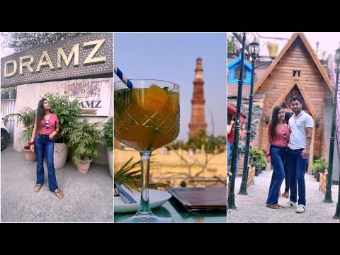 BEST ROOFTOP RESTAURANT NEAR QUTUB MINAR 🤩| DRAMZ MEHRAULI 🍸