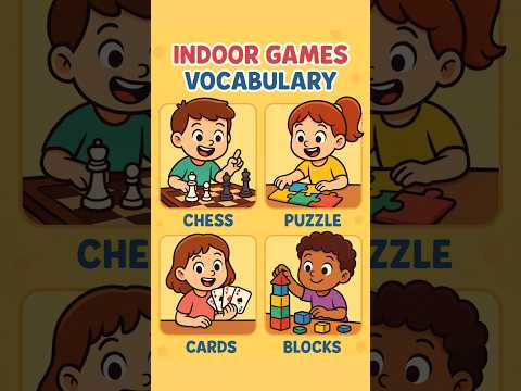 Indoor Games Vocabulary for Kids|#shorts #shortsfeed #viral #kids#preschool #education #subscribe#yt