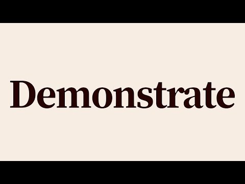 Demonstrate Meaning and Definition