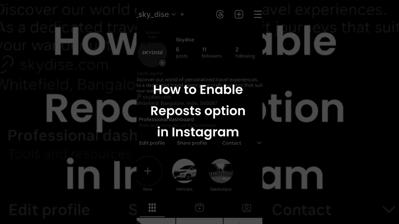 How to enable reposts option in Instagram