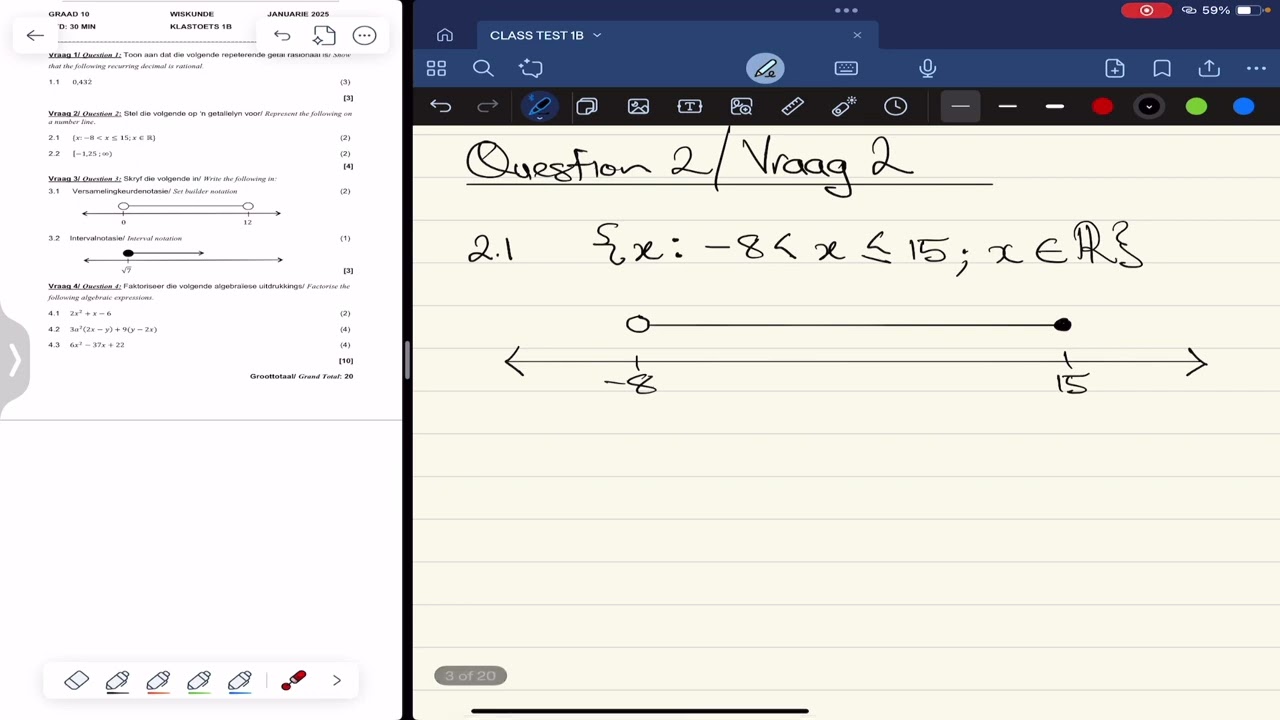 Set builder notation, interval notation & number lines pt. 1 | GRADE 10 CT 1B