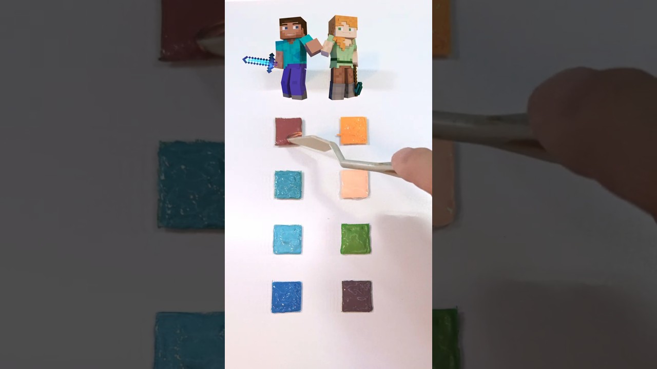 🎮 Steve & Alex in a Colorful World 🎨✨ | Satisfying Minecraft ASMR