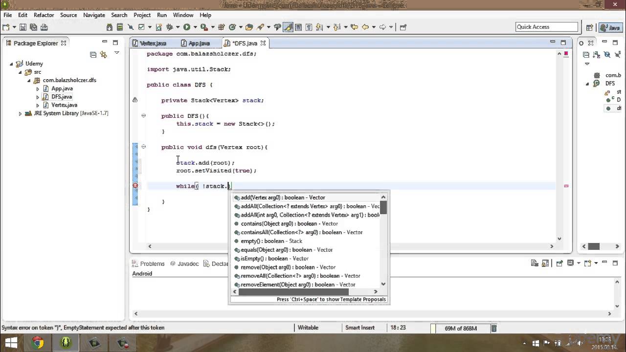 002 DFS implementation I   with stack