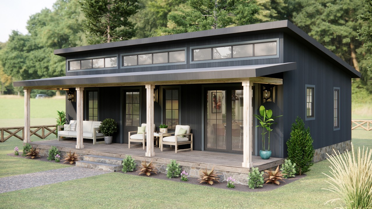 34' x 27' (10m x 9m) Small House Design Idea | Small and Cozy Country House 90m² (919 sqft)